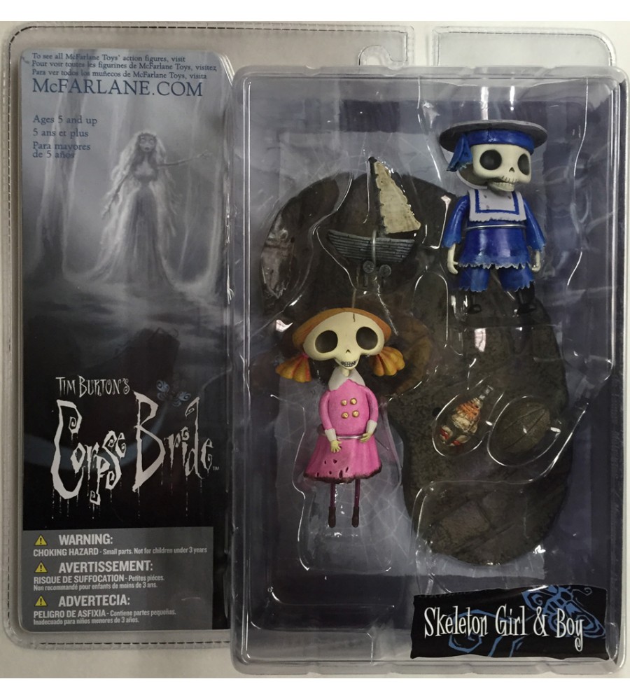 Tim Burton's Corpse Bride: Skeleton Girl & Boy Action Figure 2-pack ...