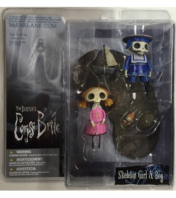 Tim Burton's Corpse Bride: Skeleton Girl & Boy Action Figure 2-pack ...
