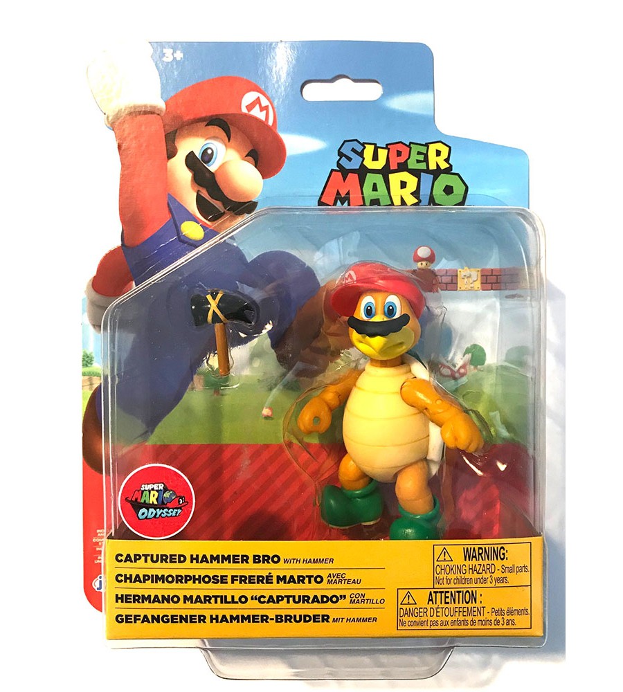 World of Nintendo: Super Mario Captured Hammer Bro Action Figure ...