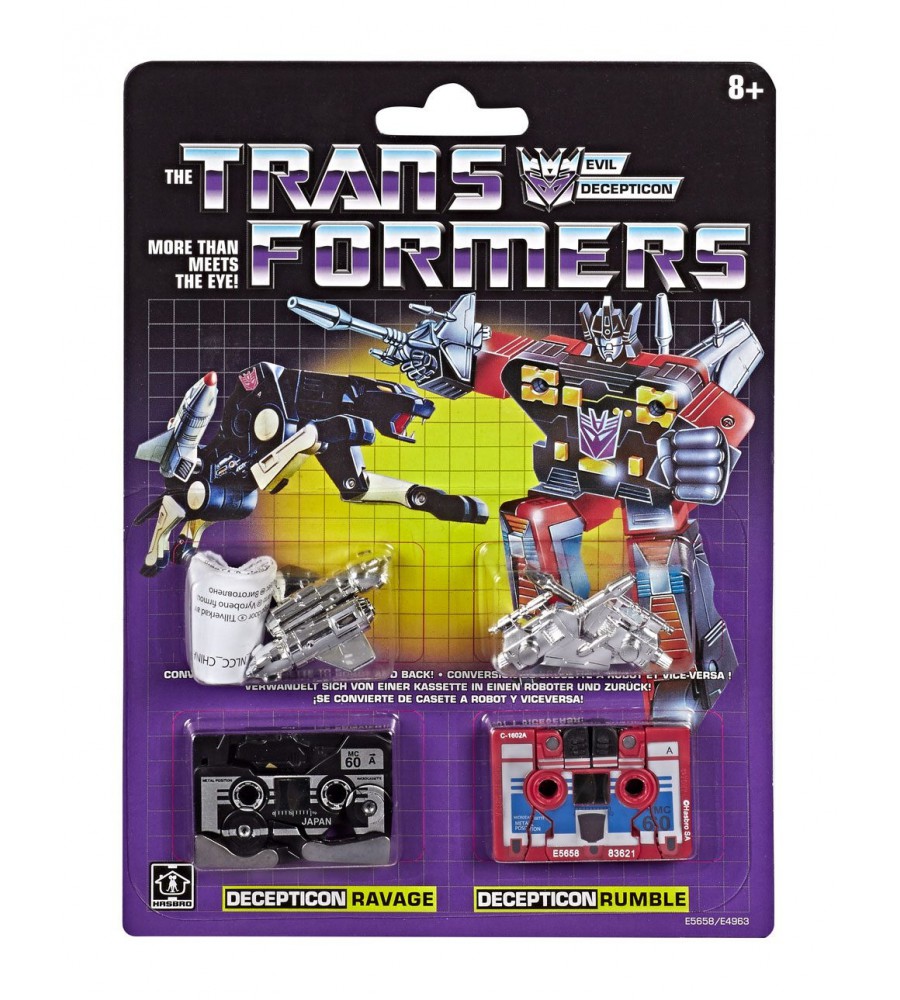 Transformers: G1 Vintage Style Mini Cassettes Ravage & Rumble - Visiontoys