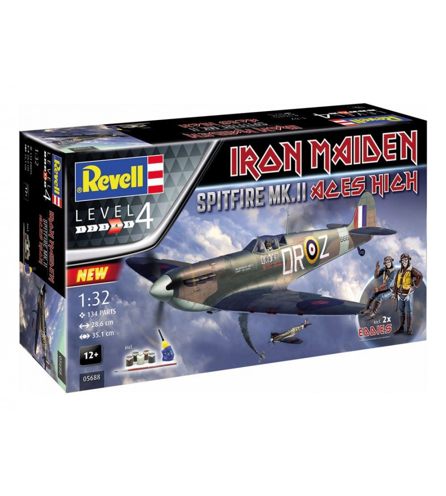 Iron Maiden: 1/32 Spitfire Mk.II 29 cm Model Kit - Visiontoys