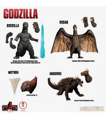 Godzilla Destroy All Monsters 1968: Godzilla, Rodan, Mothra, Anguirus 5 ...