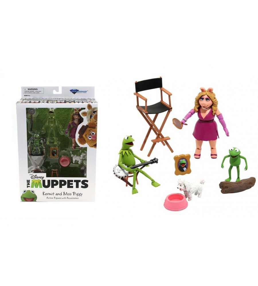 Muppets Select: Kermit & Miss Piggy Deluxe Action Figure Set - Visiontoys