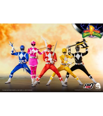 Power Rangers: Green, Red, Pink, Yellow, Black & Blue Ranger sixth ...