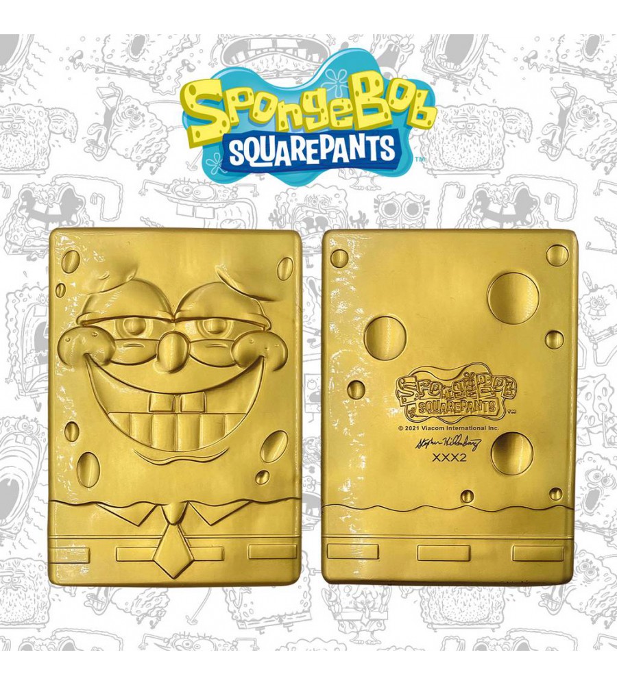 Spongebob Squarepants: Collectible Embossed Ingot (24K Gold plated ...