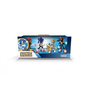 Sonic the Hedgehog: Sonic, Tails, Knuckles, Shadow PVC Figure Set ...