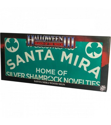 Halloween 3: Santa Mira Wooden Sign - Visiontoys