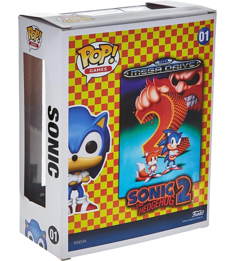 Sonic the Hedgehog: Funko Pop! Sonic 2 Game Cover Vinyl Figure - Visiontoys