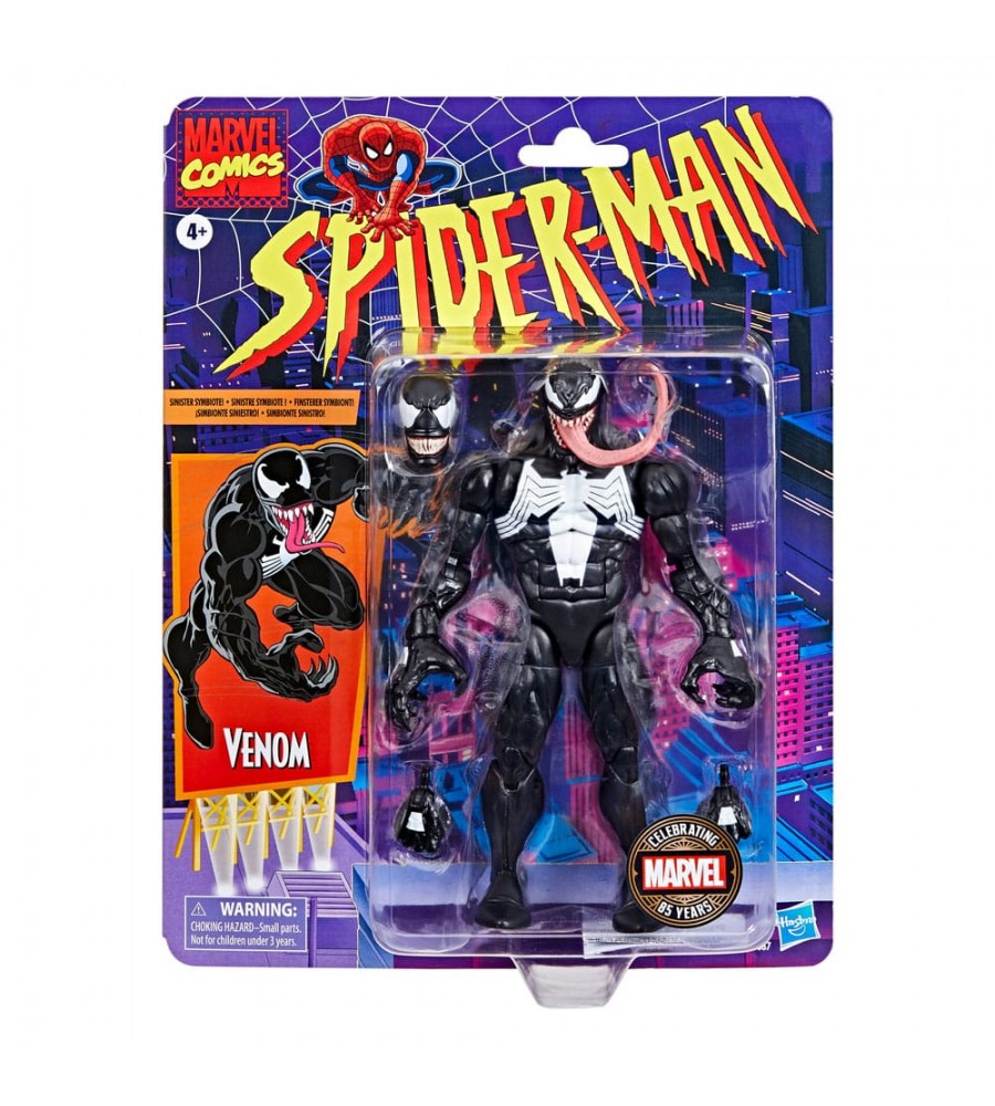 Spider-Man Legends Vintage Classics: Venom Action Figure - Visiontoys