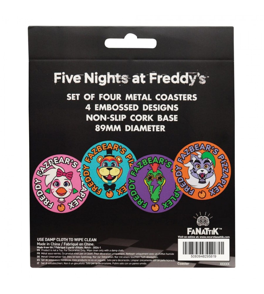 Five Nights at Freddy's: Freddy, Chica, Monty, Roxanne Pizzaplex Metaal ...