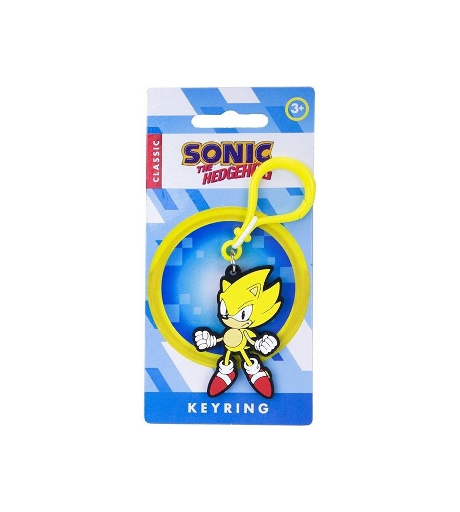 Sonic the Hedgehog: Classic Super Sonic Rubber Keychain - Visiontoys