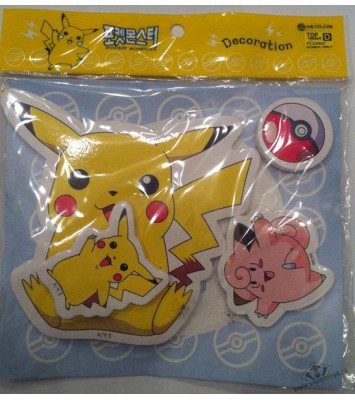 Pokemon: Wall Decoration Pikachu, Clefairy & Pokeball - Visiontoys