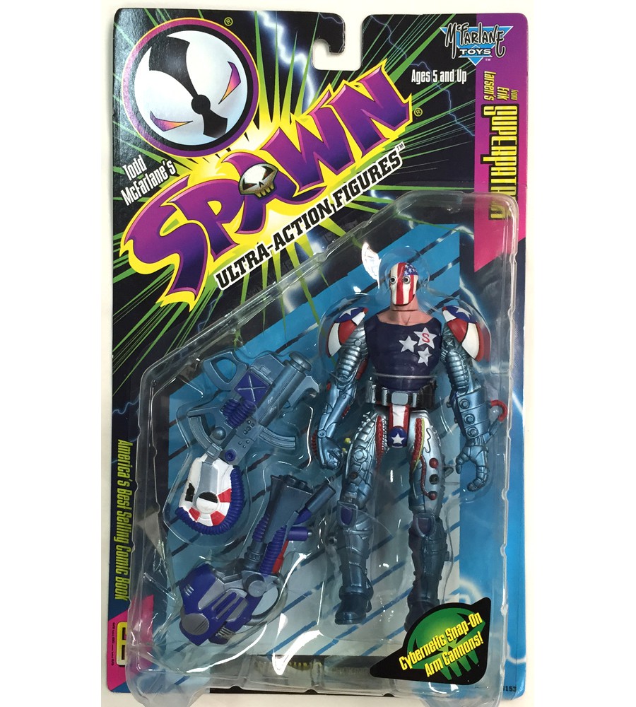 Spawn Series 6: Super Patriot (blue variant) Action Figure - Visiontoys
