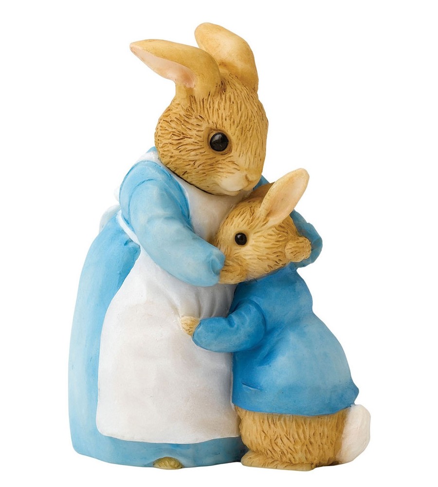 Beatrix Potter Peter Rabbit: Mrs. Rabbit & Peter Small Statue - Visiontoys