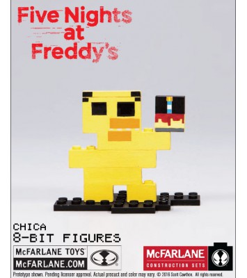 Five Nights At Freddy's: 8 Bit Chica Buildable Figure - Visiontoys