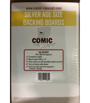 Silver Size Comic Backing Boards 100pc - Visiontoys