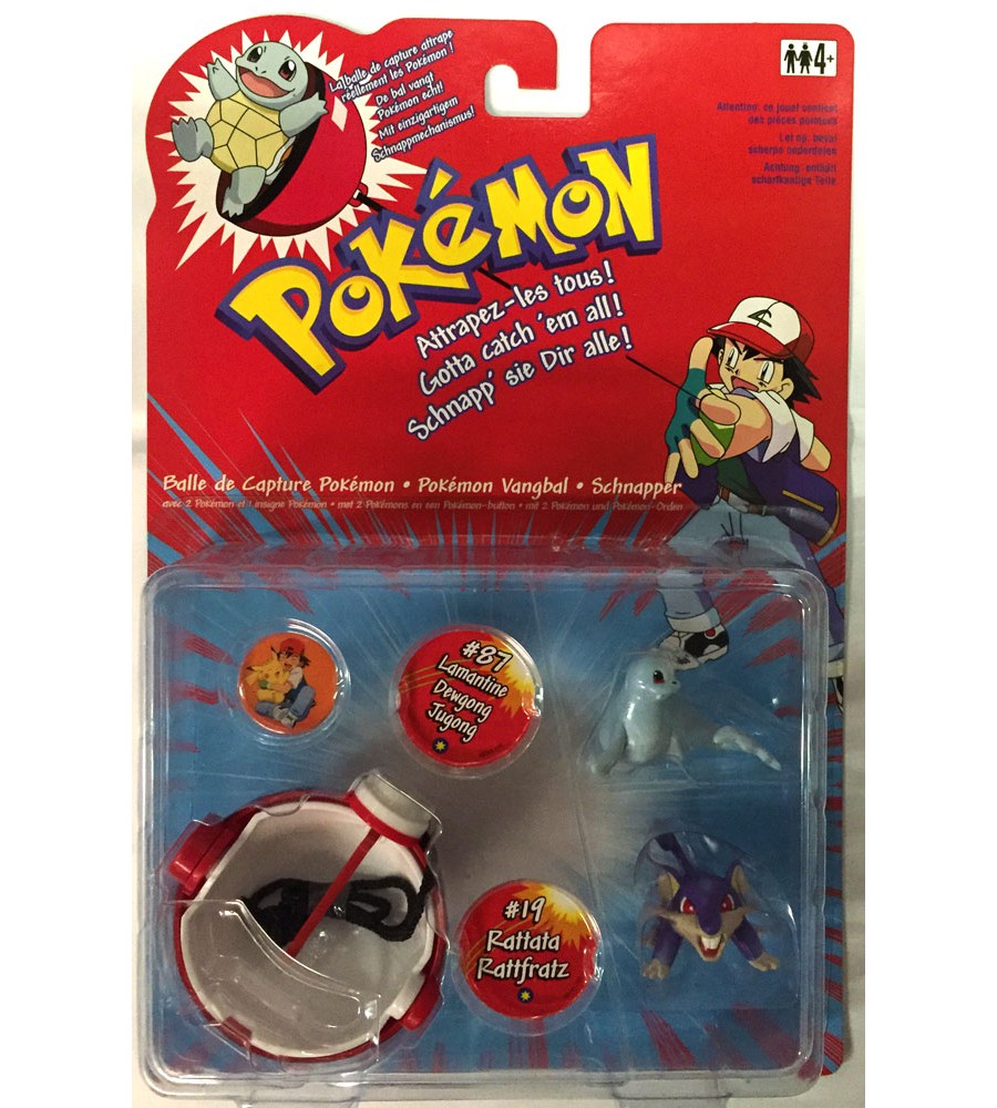 Pokemon: Pokeball with Dewgong 87 & Rattata 19 - Visiontoys