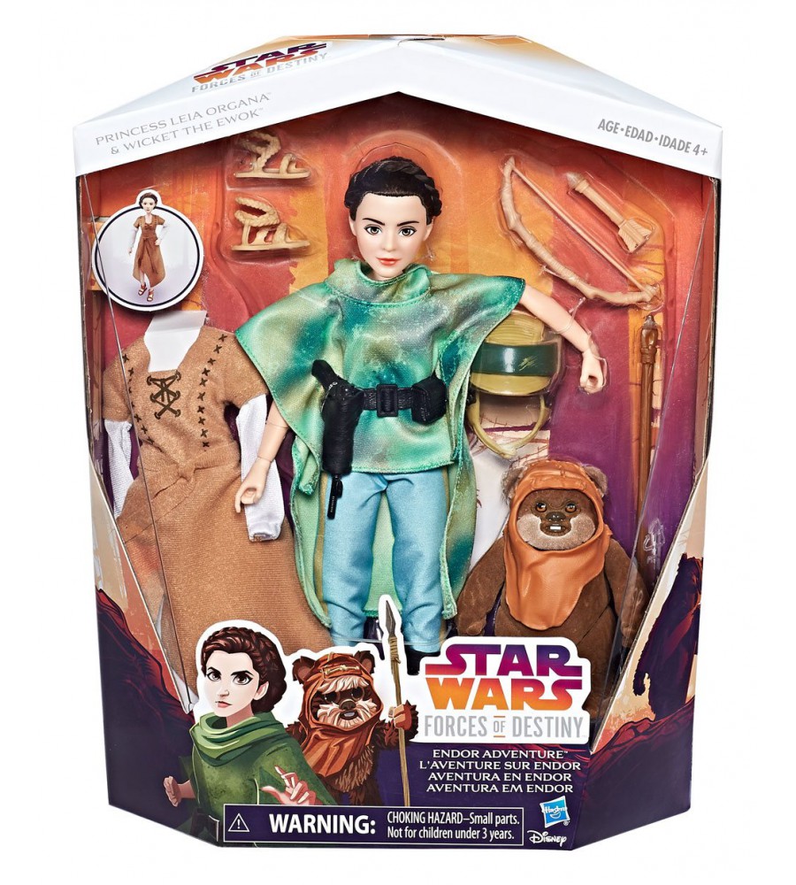 Star Wars Forces of Destiny: Princess Leia & Wicket the Ewok Endor ...