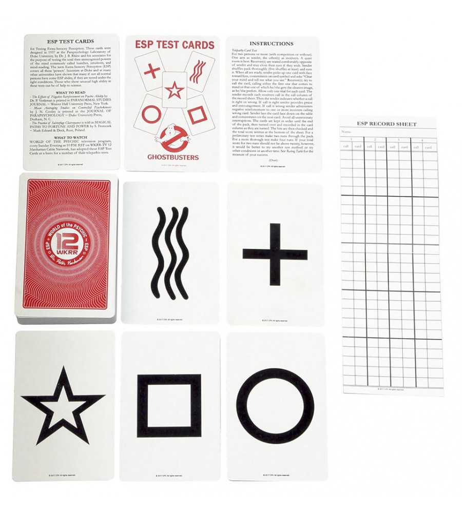 Ghostbusters: Dr. Venkman ESP Test Card Game - Visiontoys